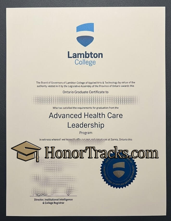 Buy a Lambton College Certificate Replica Online - Buy High-Quality ...